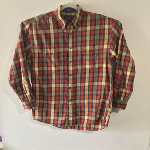 Pendleton | Shirts | Pendleton Plaid Cotton Button Down Medium | Poshmark